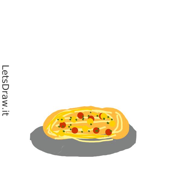 How to draw Omelette / kb3bph4mc.png / LetsDrawIt