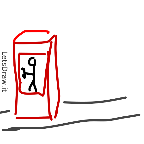 How to draw phone booth / kc1seskss.png / LetsDrawIt