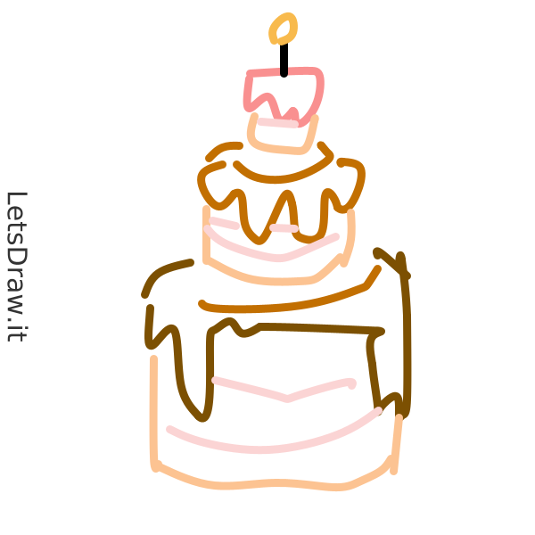 How to draw layer cake / kcmdpkss6.png / LetsDrawIt