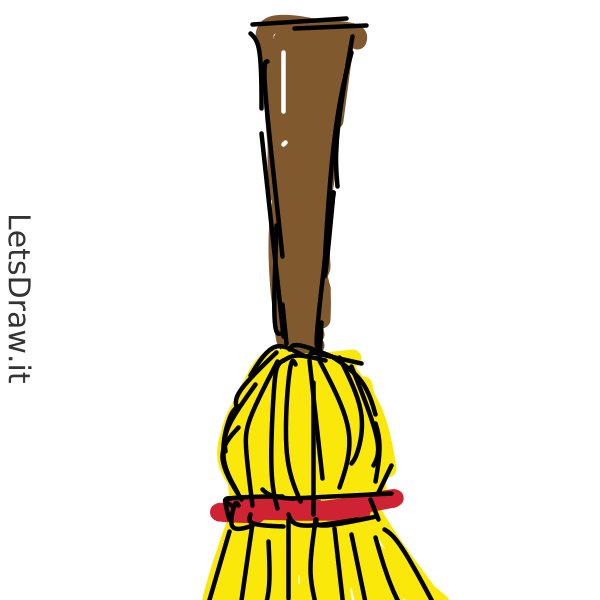 How to draw broom / kd1inrebp.png / LetsDrawIt