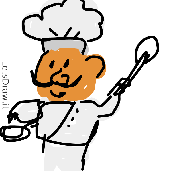 How to draw chef / kdwggh67n.png / LetsDrawIt