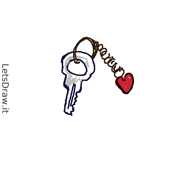 How to draw keychain / kefotofaw.png / LetsDrawIt