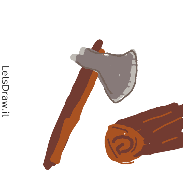 How to draw axe / kemz8px98.png / LetsDrawIt