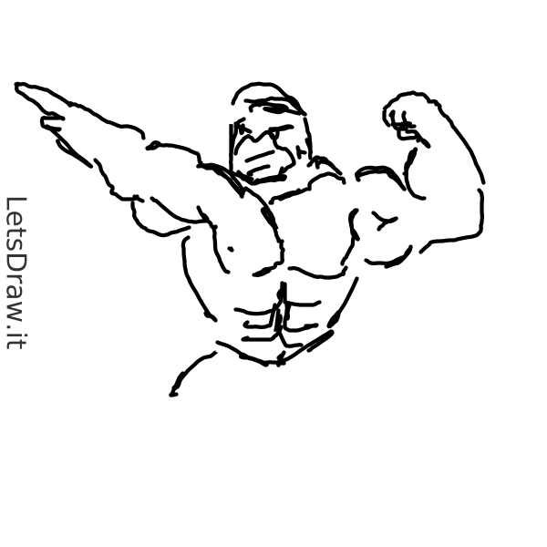 How to draw muscleman / kff1bk7dg.png / LetsDrawIt