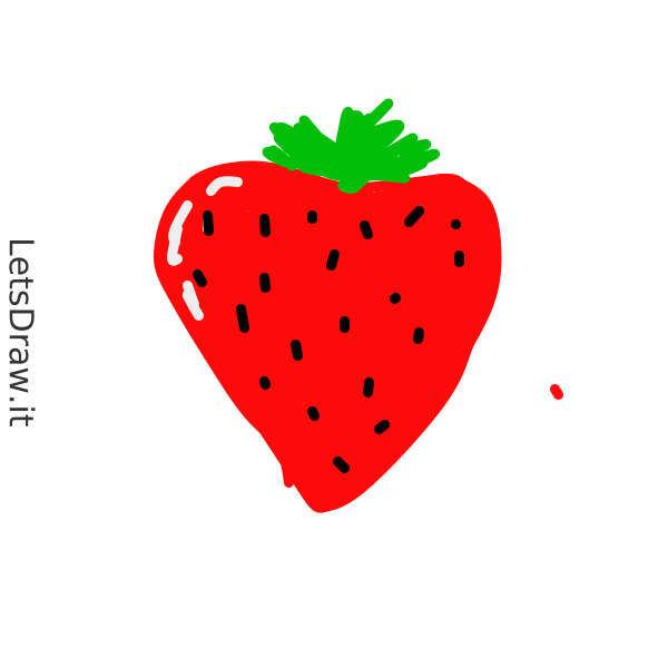 How to draw strawberry / kipsctww8.png / LetsDrawIt