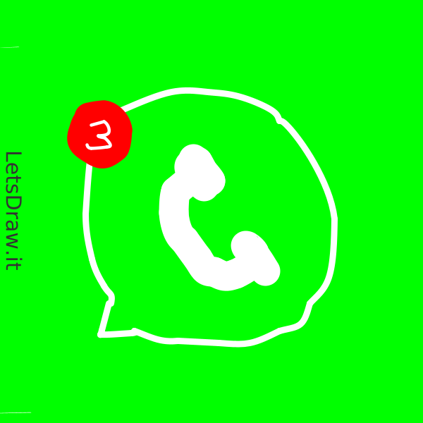 How to draw WhatsApp / knxr8jt1u.png / LetsDrawIt