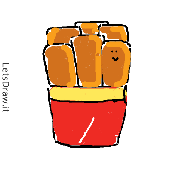 How to draw chicken nuggets / knxtqfjdt.png / LetsDrawIt