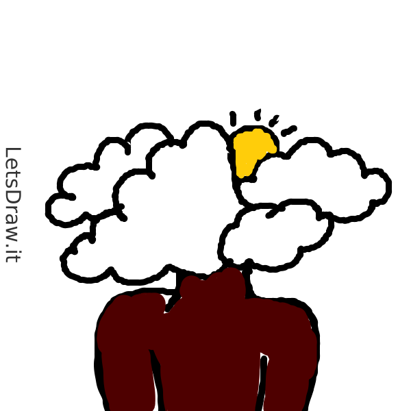 How to draw head in the clouds / kr1zo8ty7.png / LetsDrawIt