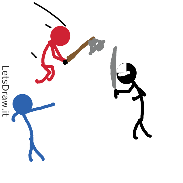 How to draw Stick man / kud1ond74.png / LetsDrawIt