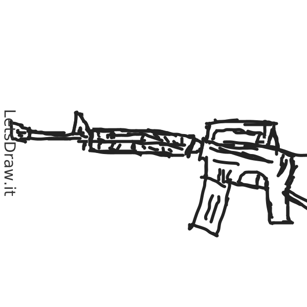 How to draw rifle / kyebqobbu.png / LetsDrawIt