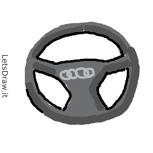 How to draw steering wheel / kyedtewjq.png / LetsDrawIt