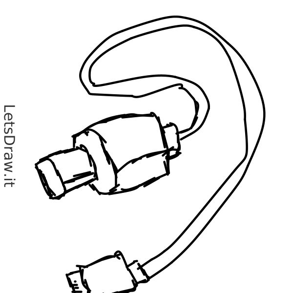 How to draw charging cable / m3mtpq5ds.png / LetsDrawIt