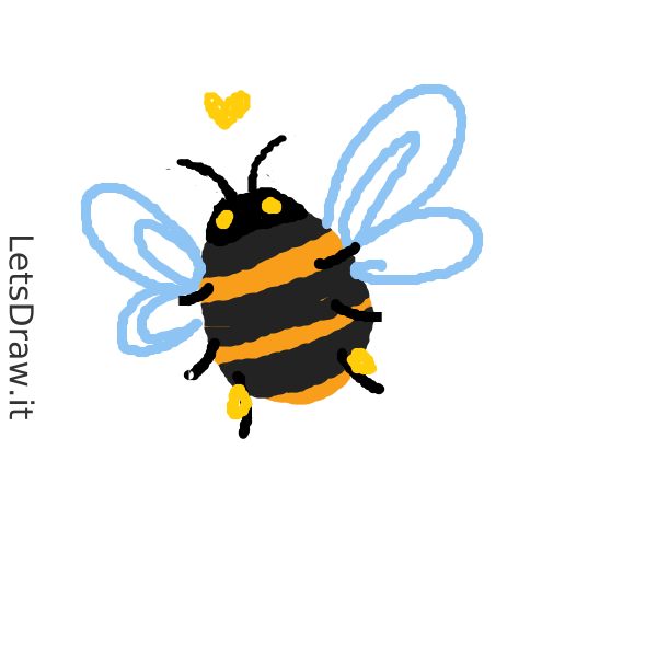 How to draw bee / m9ee15uxs.png / LetsDrawIt