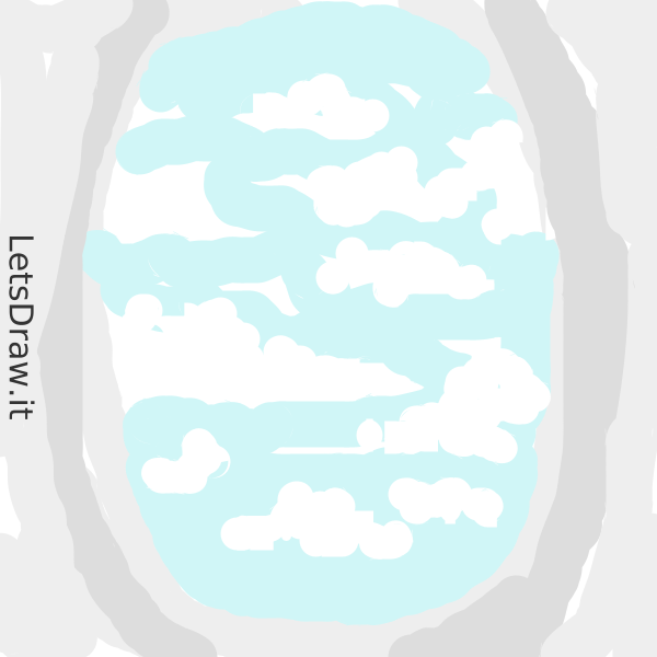 How to draw view from an airplane window / maaiozajt.png / LetsDrawIt