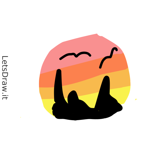 How to draw sunset / mhz1e5uh7.png / LetsDrawIt
