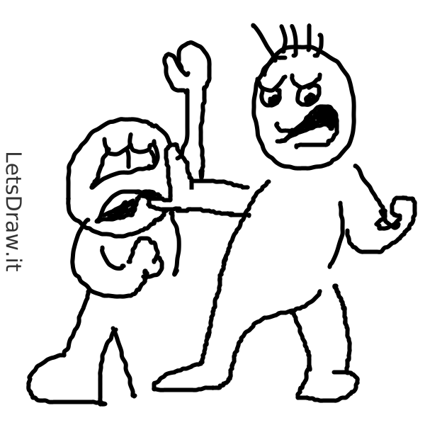 How to draw fight / mjamo5bof.png / LetsDrawIt