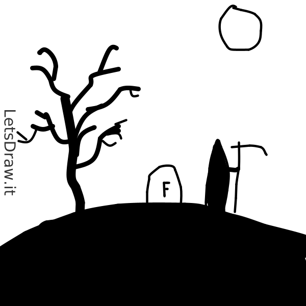 How to draw gravestone / mjzmed6ay.png / LetsDrawIt