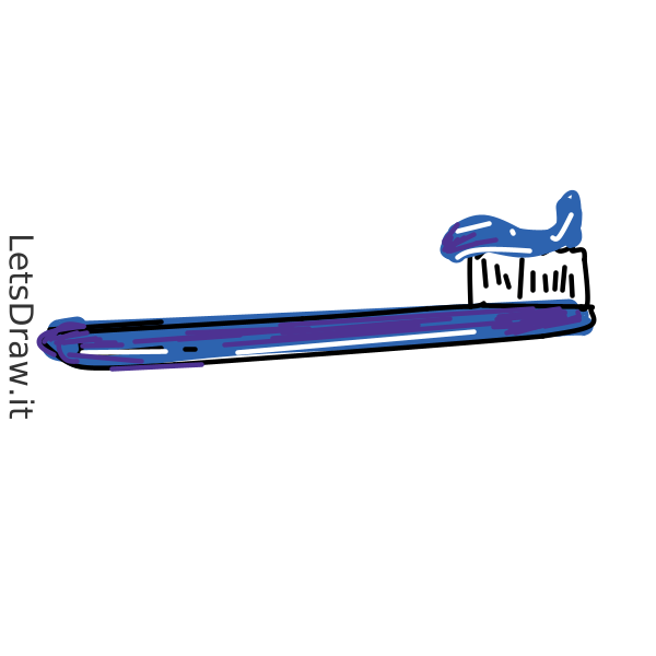 How to draw toothbrush / mn63d5uqk.png / LetsDrawIt