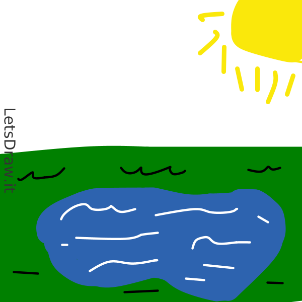 Como dibujar lago / Aprende a dibujar de otros artistas de Letsdraw.it