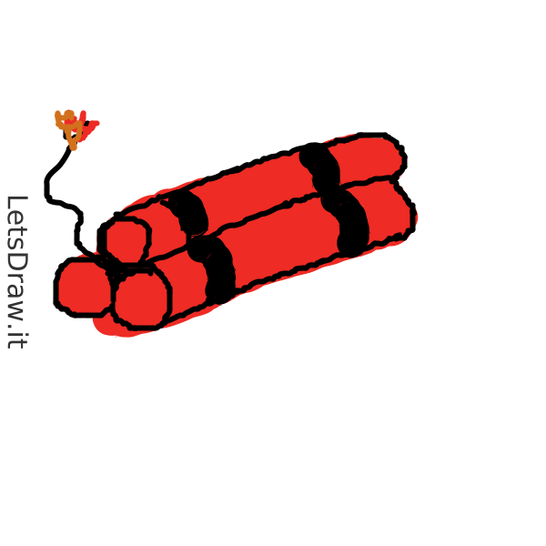 How to draw dynamite / mnydosbkt.png / LetsDrawIt