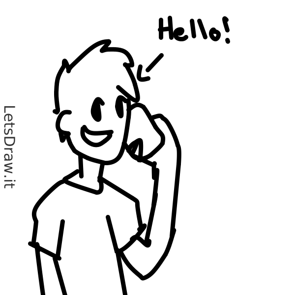 How to draw phone call / LetsDrawIt