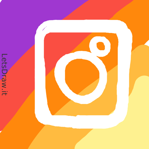 How to draw Instagram / LetsDrawIt