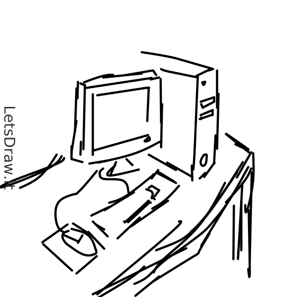 How to draw computer / mxobnkme5.png / LetsDrawIt