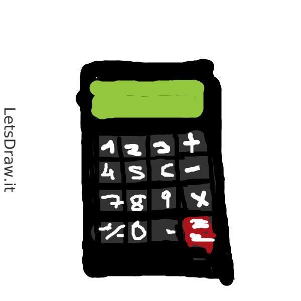 How to draw calculator / my35ub8u1.png / LetsDrawIt