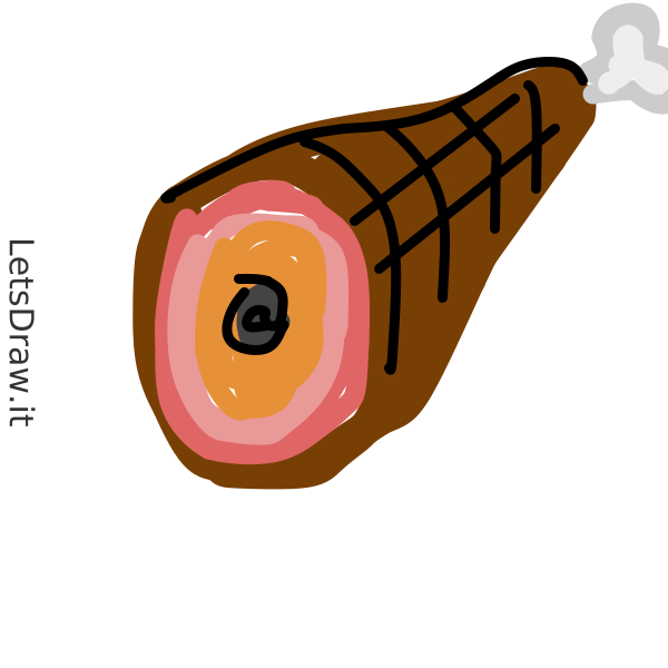 How to draw ham / n1z48nwar.png / LetsDrawIt