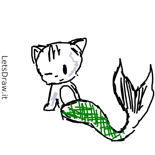How to draw cat-fish / n7kpeda65.png / LetsDrawIt