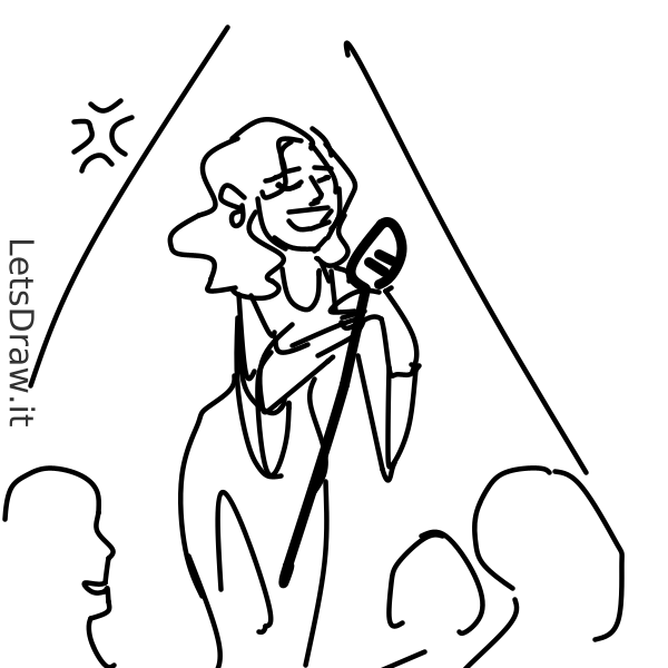 How to draw singer / n87kfpy79.png / LetsDrawIt