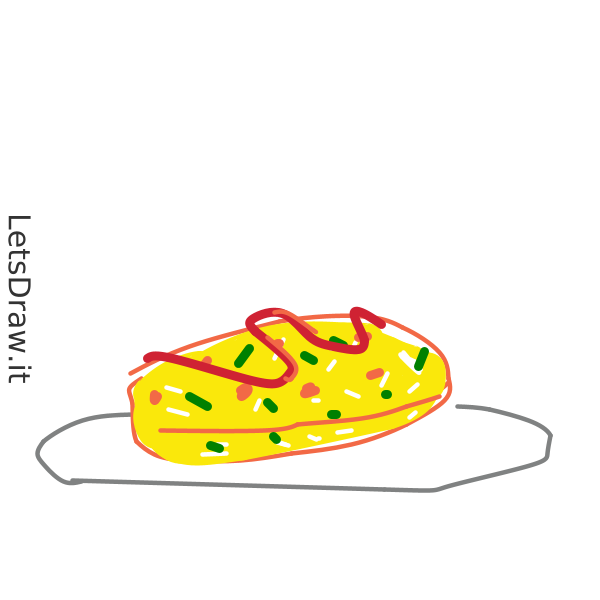 How to draw omelette / n9bibuuce.png / LetsDrawIt