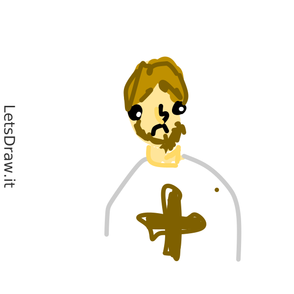 How to draw priest / LetsDrawIt