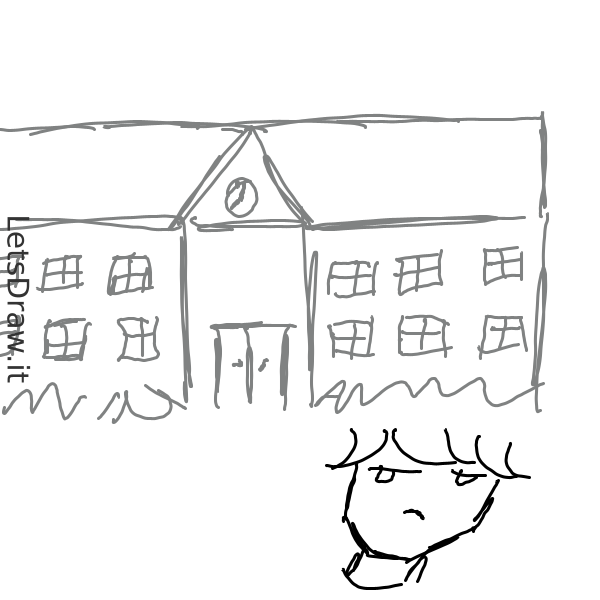 How to draw school / nakkpaxtu.png / LetsDrawIt