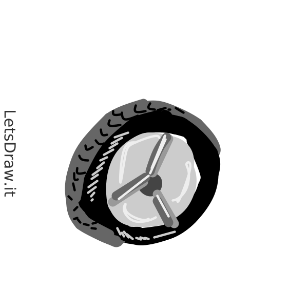 How to draw tire / nd61g9upk.png / LetsDrawIt