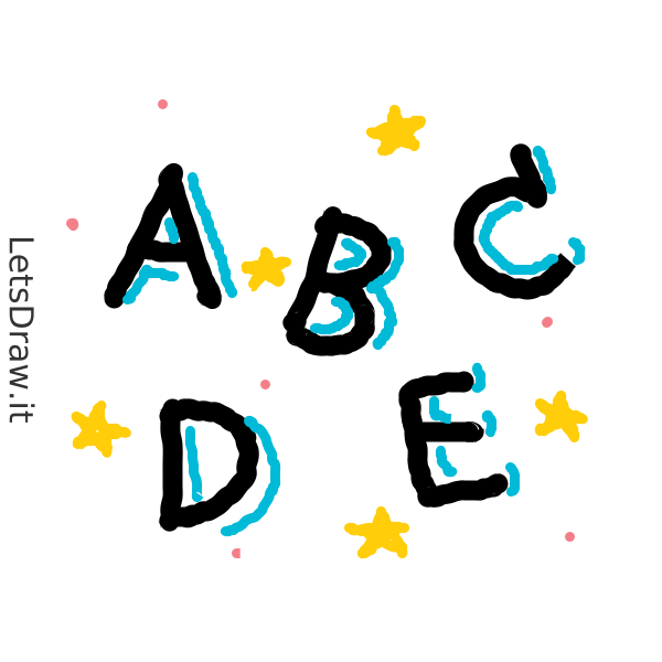 How to draw alphabet / LetsDrawIt