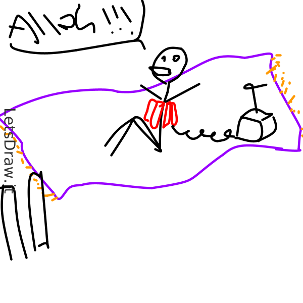 How to draw flying carpet / nhttgs8id.png / LetsDrawIt