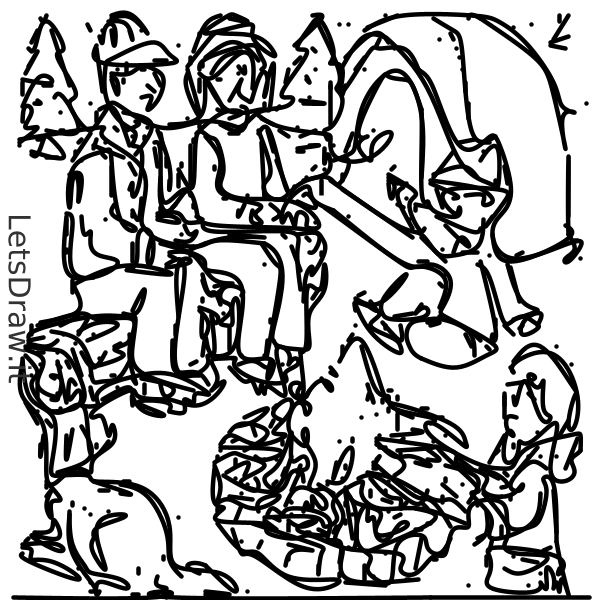 How to draw camp / nkg8jy96.png / LetsDrawIt