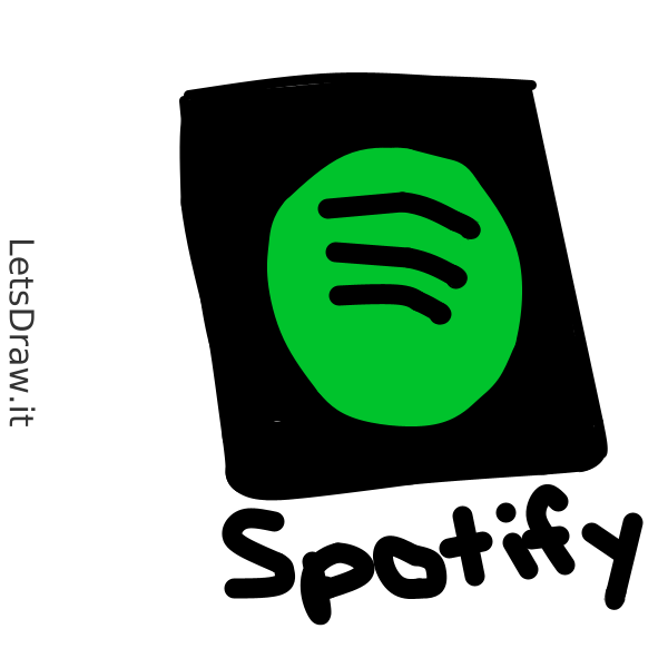 How to draw Spotify / nmwfpss54.png / LetsDrawIt