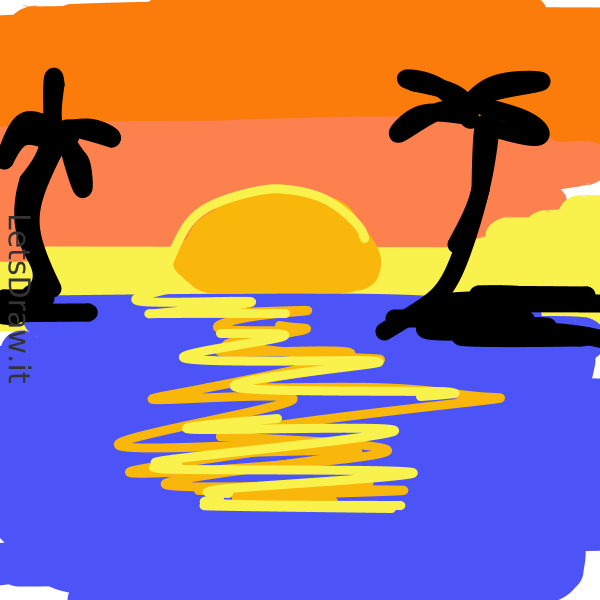 How to draw sunset / nocqpd1qe.png / LetsDrawIt