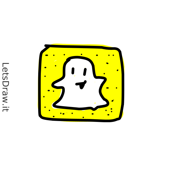 How to draw Snapchat / noo98wa5o.png / LetsDrawIt