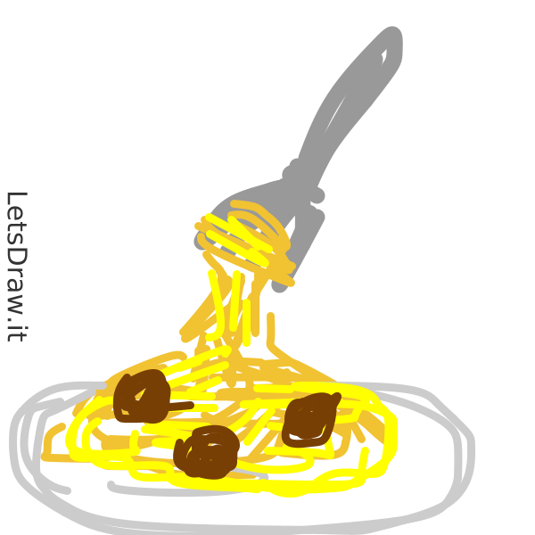 How to draw pasta / nsci8oiiw.png / LetsDrawIt