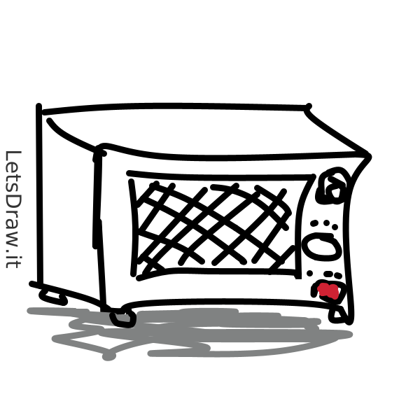 How to draw microwave / nw3h557e.png / LetsDrawIt