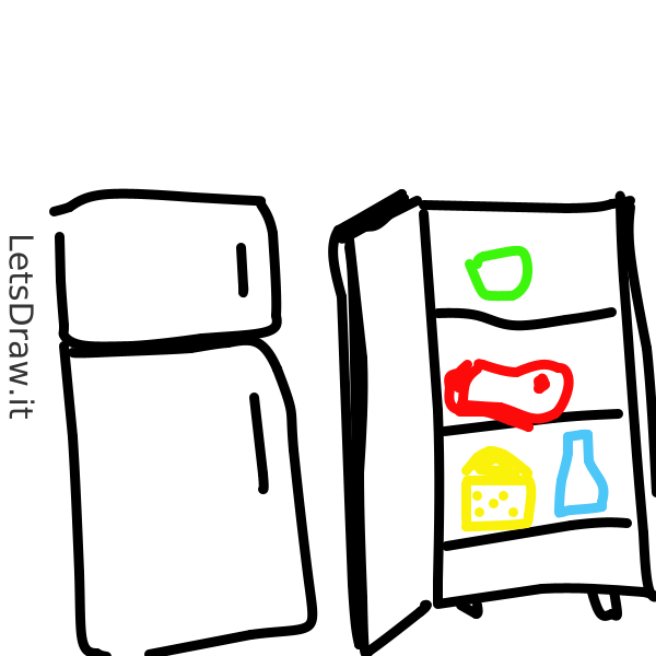 How to draw refrigerator / nwjij81s8.png / LetsDrawIt