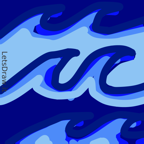 How to draw ocean / LetsDrawIt