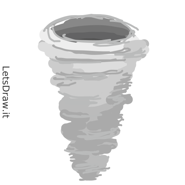 How to draw hurricane / LetsDrawIt
