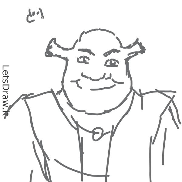How to draw Shrek / o1h4qgo9p.png / LetsDrawIt
