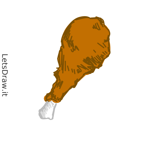 How to draw chicken wing / o1s7jyu11.png / LetsDrawIt