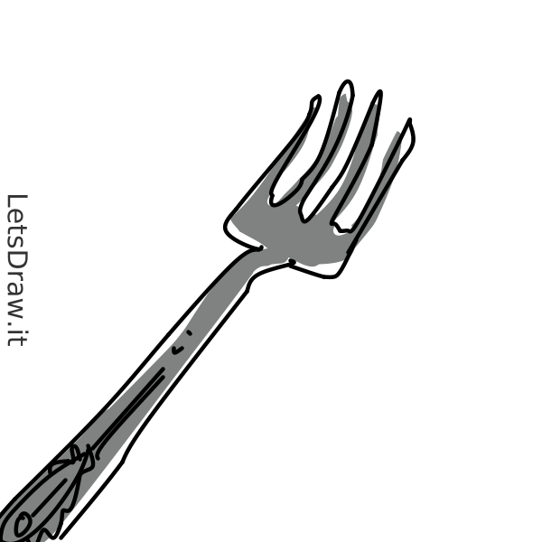 How to draw fork / o1wjcfm9.png / LetsDrawIt