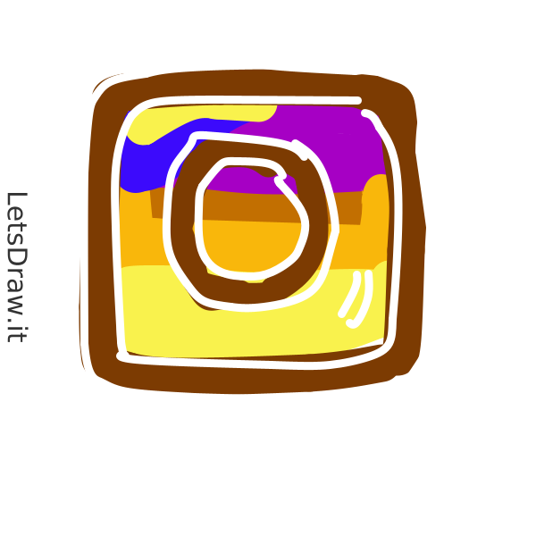 How to draw Instagram / Learn to draw from other LetsdrawIt players